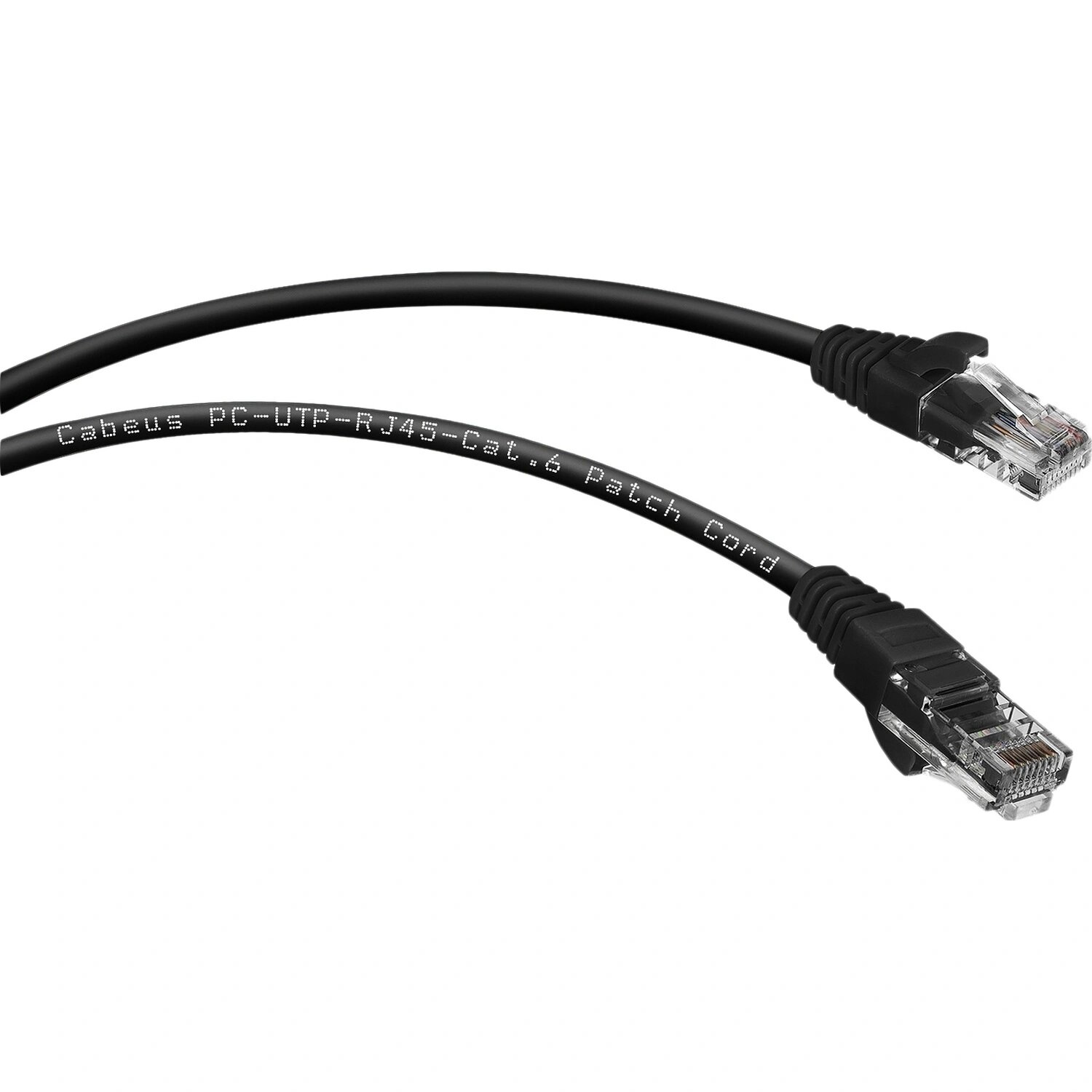 Cabeus Патч-корд витая пара Cabeus PC-UTP-RJ45-Cat.6-2m-BK-LSZH cat 6 2 м