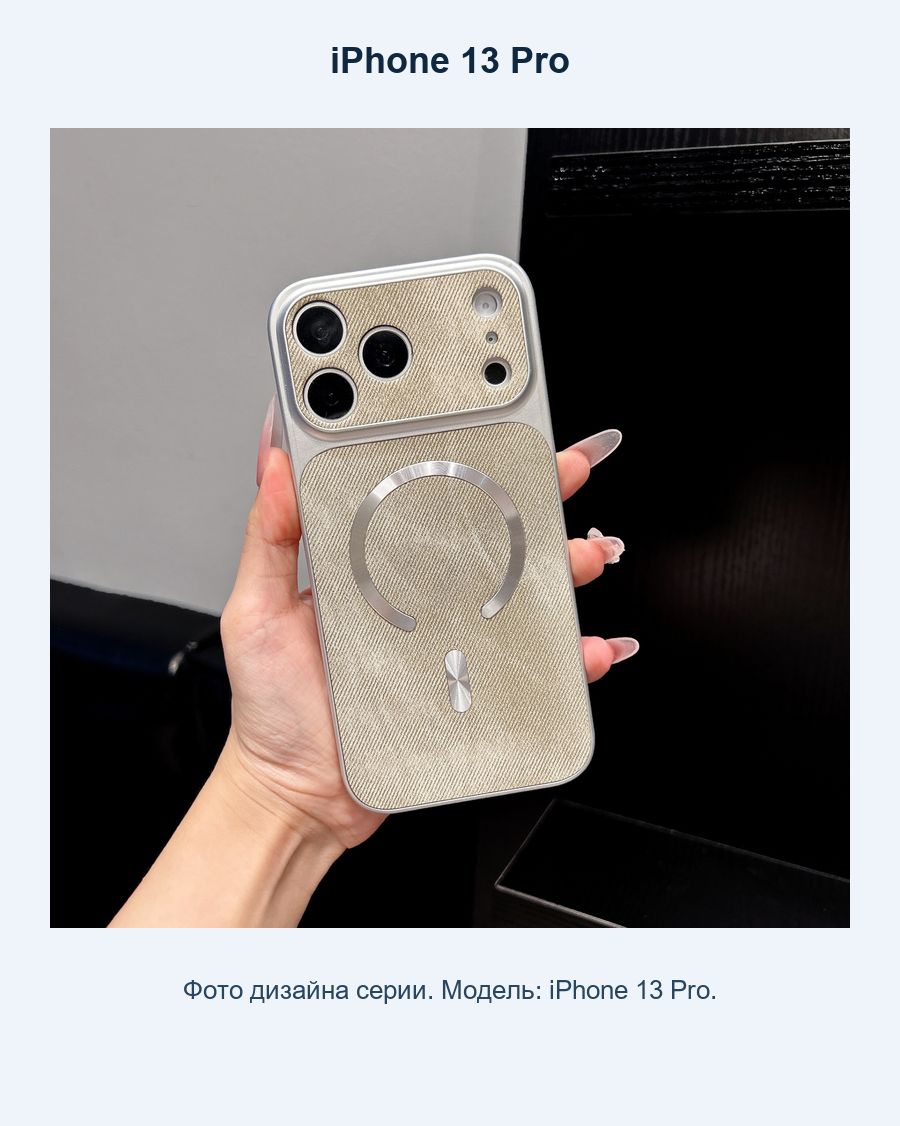 Чехол с фактурной поверхностью и кольцом для iPhone 13 Pro, хаки
