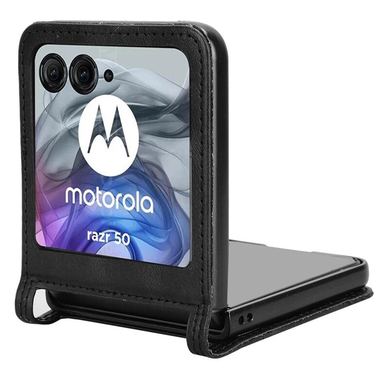 Для Motorola Moto Razr 60, нескользящий кожаный чехол-сумка для Moto Razr Черный, black, For Razr 60