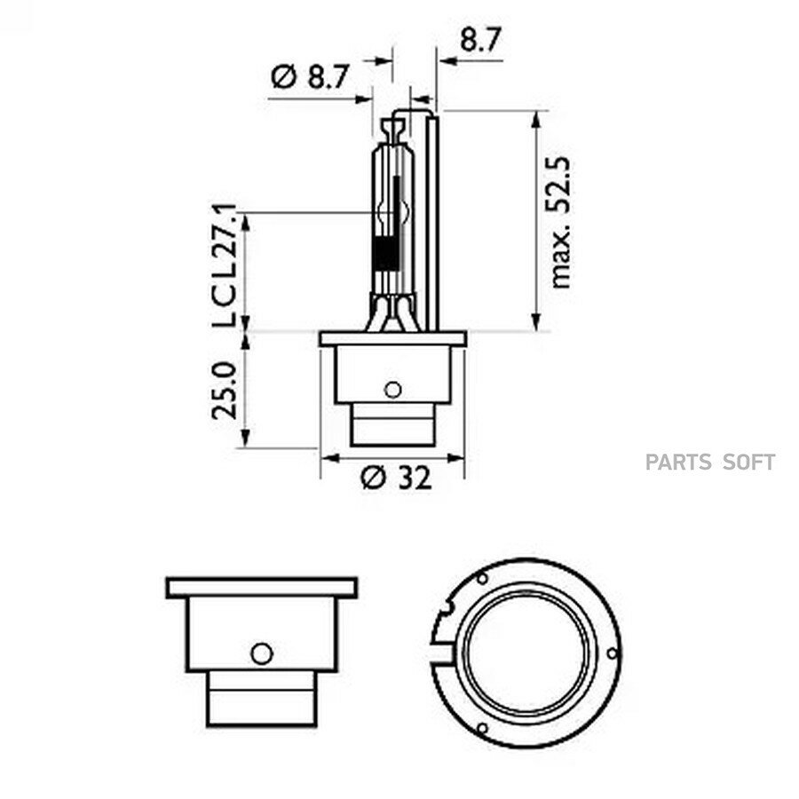 Лампа головного света ксеноновая D2R 35W 85V P32d-3 6000K 1шт от официального дистрибьютора, PHILIPS, артикул 85126SYS1
