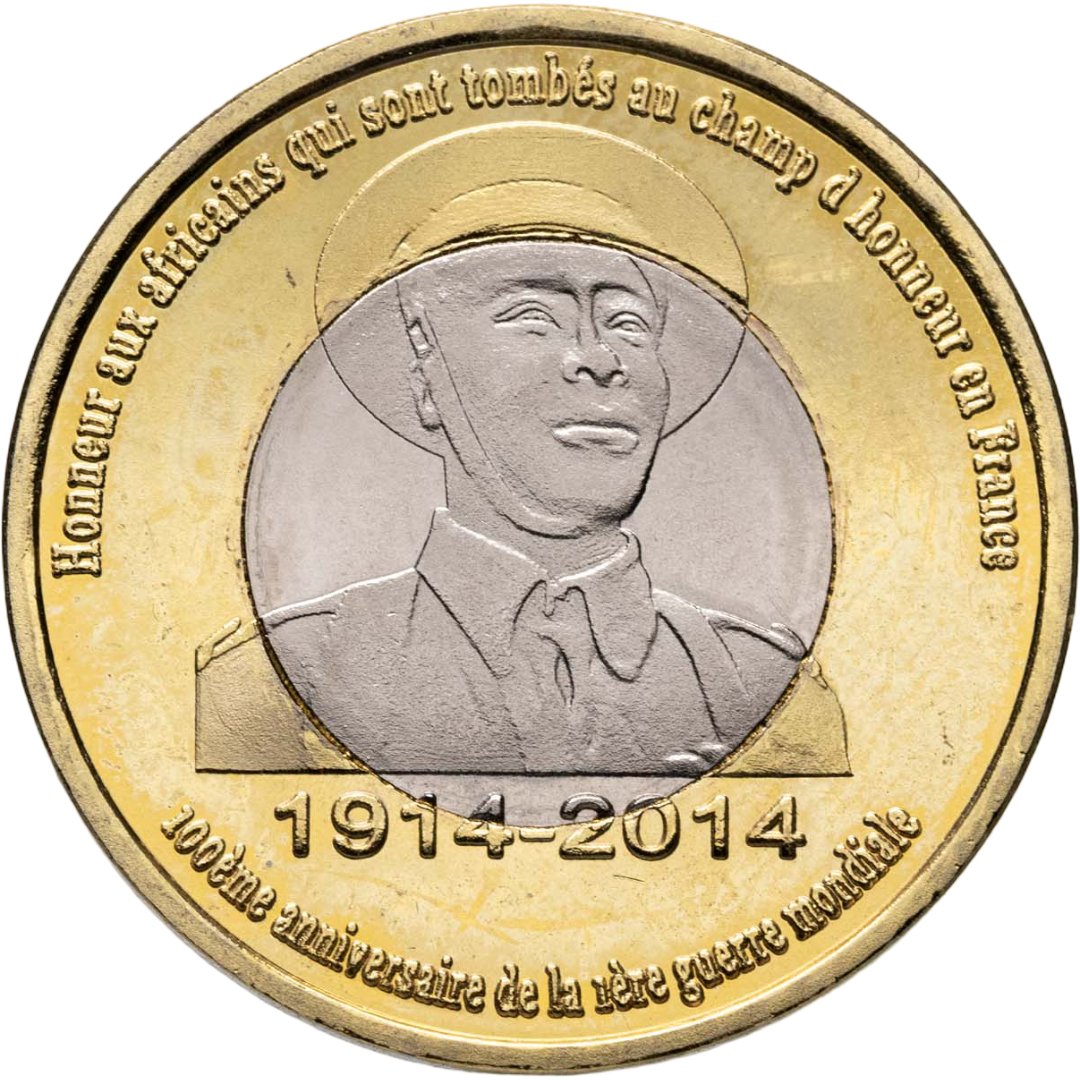 Камерун 1 франк 2014 "100 лет со дня начала Первой Мировой войны", в сохранности UNC