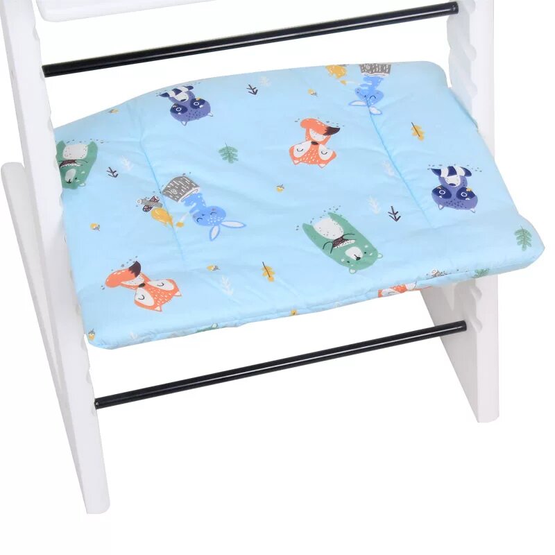 Подушка с подножкой для ростового стула Stokke Tripp Trapp, голубая, водонепроницаемая