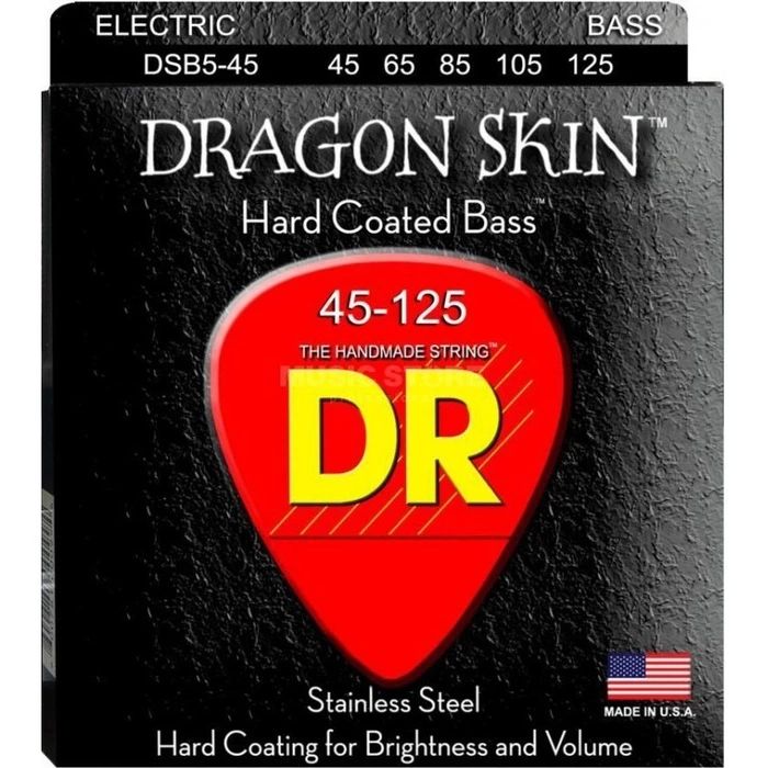 DR String DSB5-45 DRAGON SKIN Струны для 5-ти струнной бас гитары