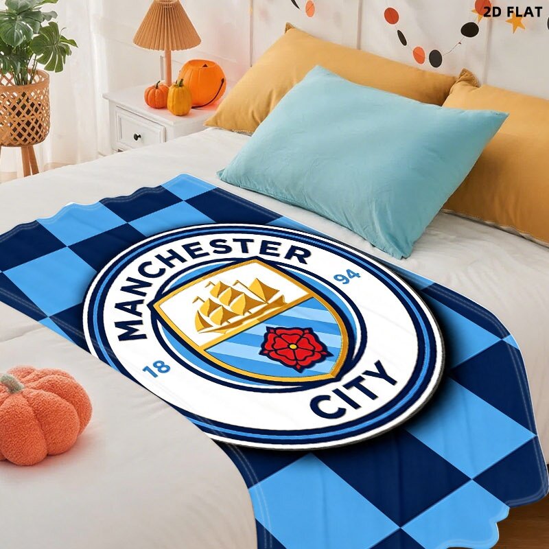 Manchester City плед из флиса с кашемиром