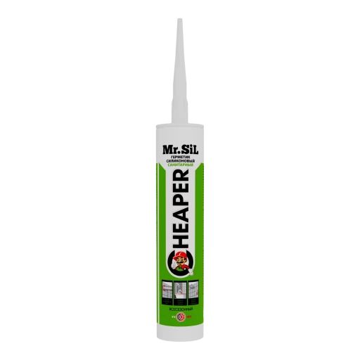 IrFix Mr.Sil Cheaper Герметик силиконовый санитарный 265мл (Белый, RAL 9010)