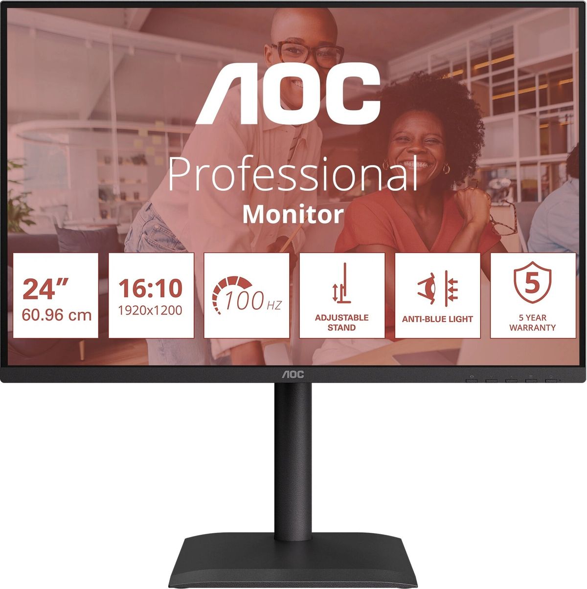 Монитор AOC 24" X24E4U черный IPS LED 4ms 16:9 HDMI M/M матовая HAS Piv 300cd 178гр/178гр 1920x1080 100Hz VGA DP FHD USB 5.22кг