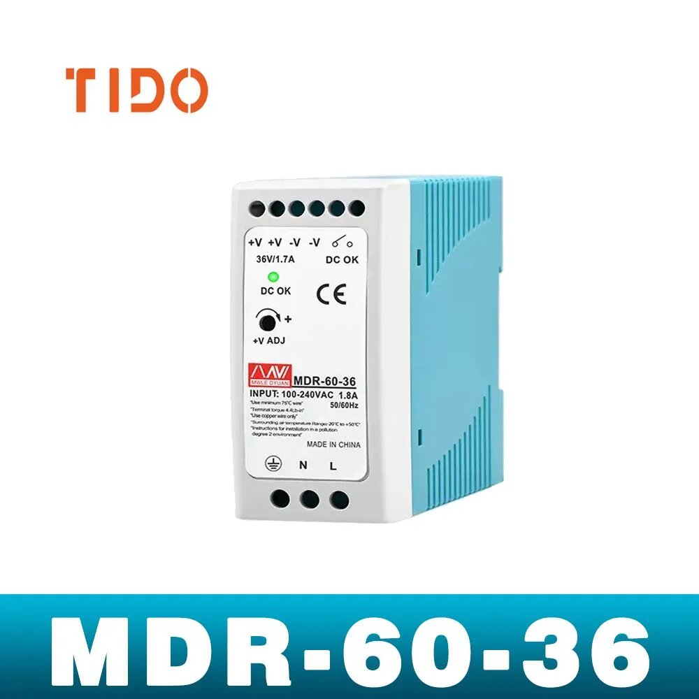 Блок питания 36В MDR-60W-36 на DIN-рейку(1 шт.)