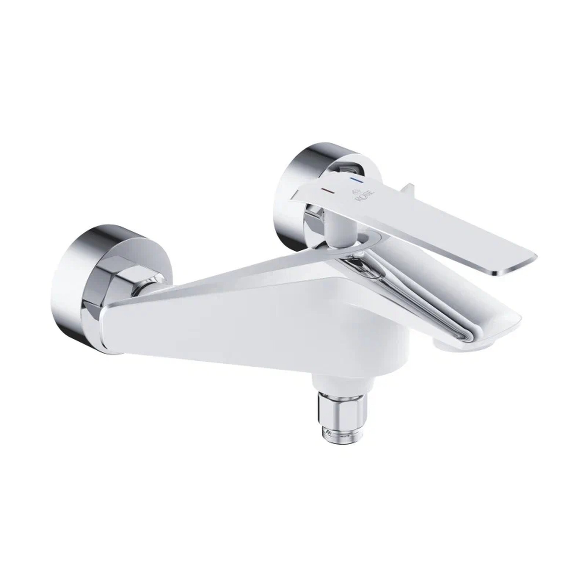 Смеситель для ванны торговой марки Rose, модель R1302F, цвет белый/хром