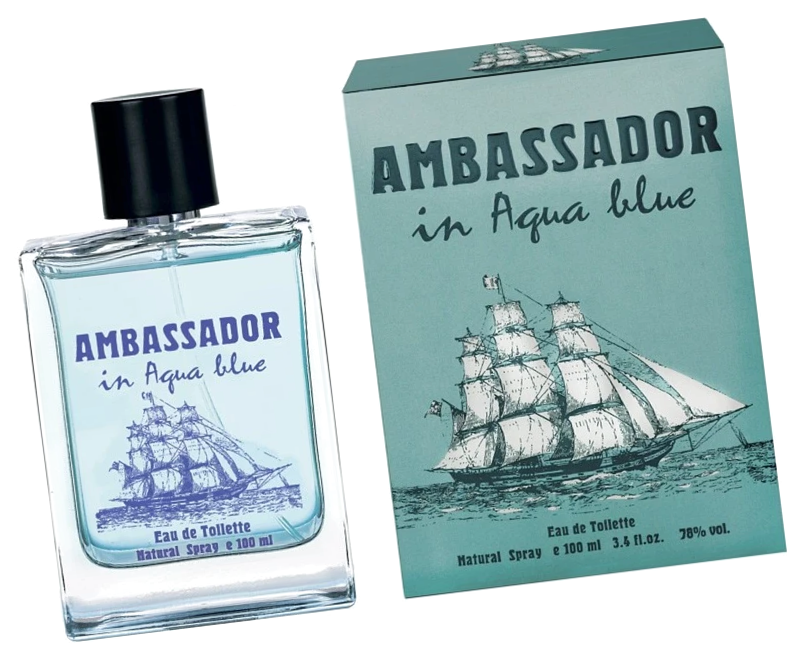 Дженти Амбассадор Ин Аква Блю мужская туалетная вода 100 мл - Genty Ambassador In Aqua Blue аромат