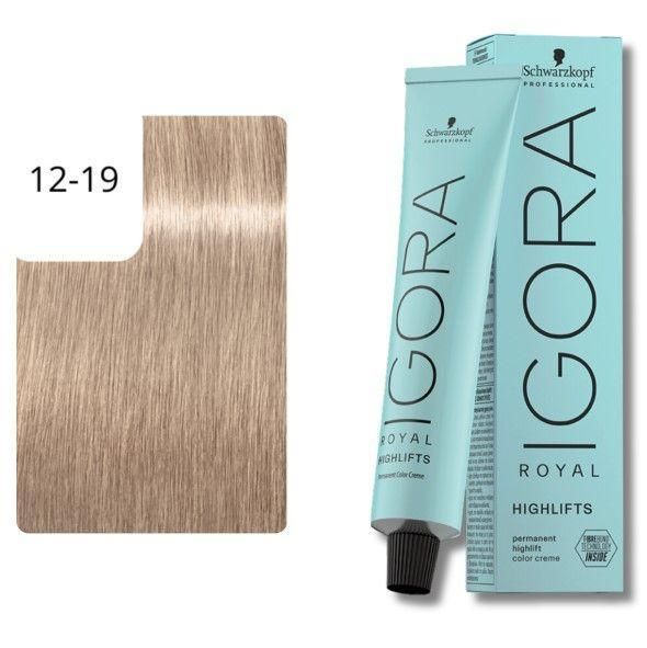 Schwarzkopf Professional IGORA Royal крем-краска Highlifts, 12-19 специальный блондин сандре фиолетовый, 60 мл