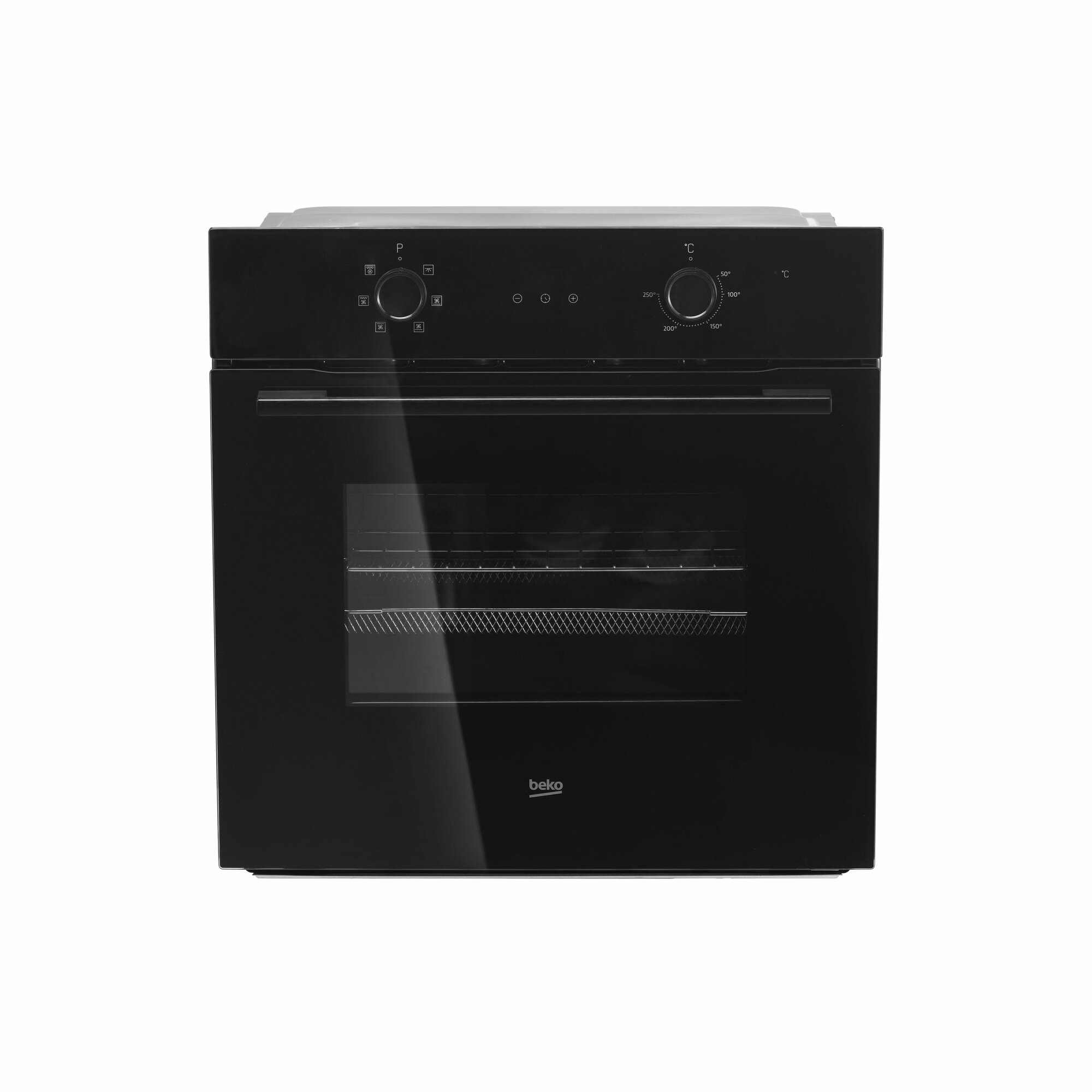 Электрический духовой шкаф BFCC 2232 DB, 6 режимов, 60 л, конвекционный, гриль, поворотные переключатели, подсветка, черный
