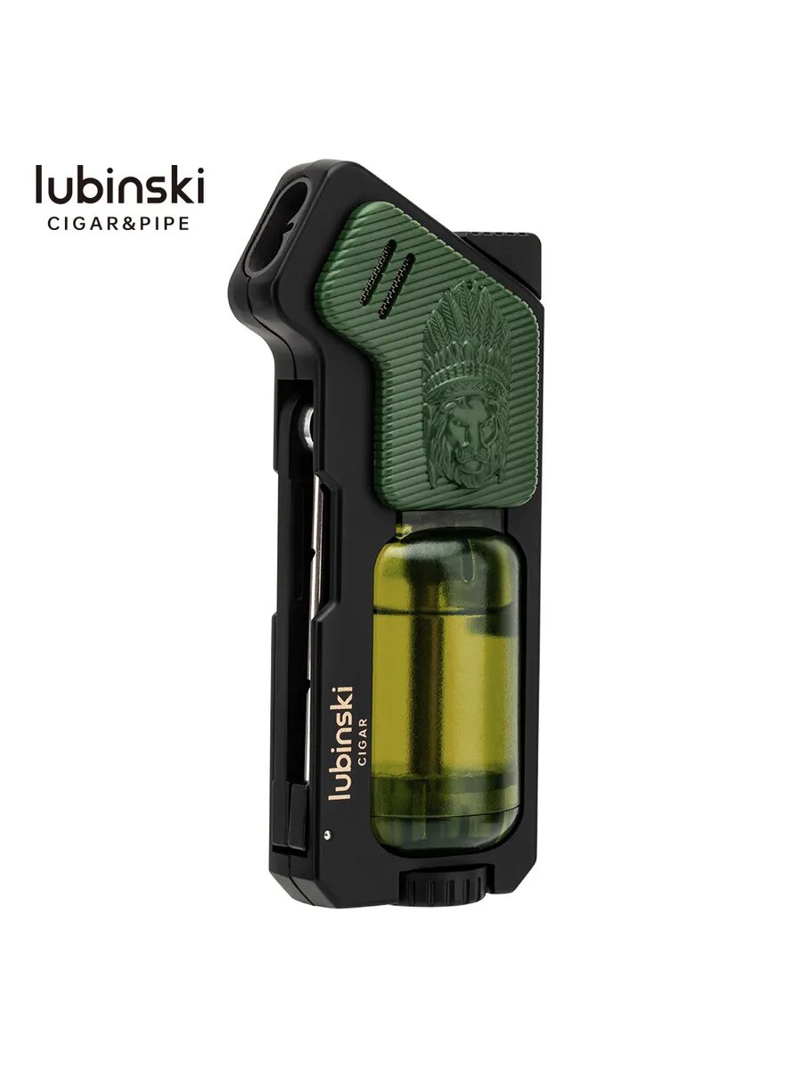 Зажигалка для сигар Lubinski YJA-10068 (зелёный) - ( без газа )