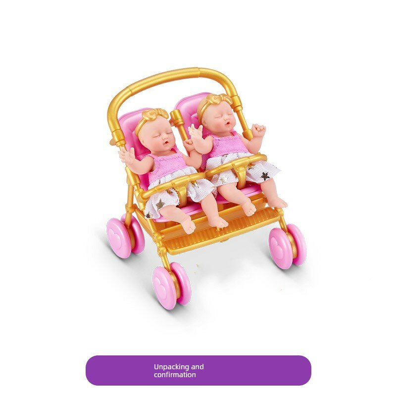 ZURU Minibaby Baby Ball 2nd Series Золотая Двойная Колыбель Белая Кукла