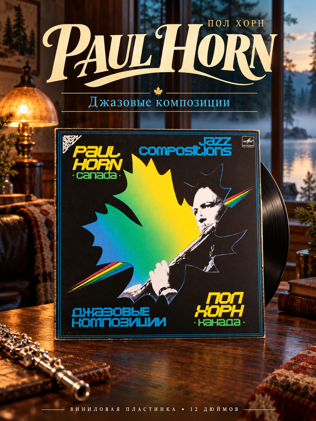 LP Paul Horn / Пол Хорн - Джазовые композиции. Канада. Джаз. Виниловая пластинка 12 дюймов. Мелодия СССР 1984 год.