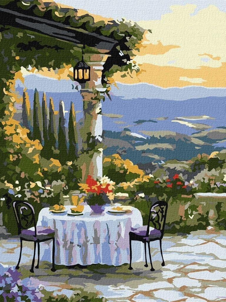 Набор для рисования, росписи Ideyka рисование по номерам, Живописный ужин, 30x40 см, для детей
