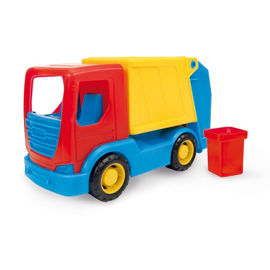 Игрушечная машинка Wader Tech Truck мусоровоз, синий, 26 см