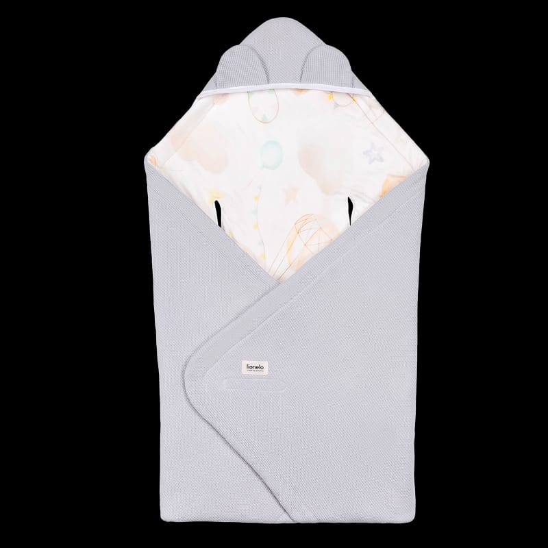Плед Lionelo Travel Swaddle Blanket, конверт для автокресла, grey balloon