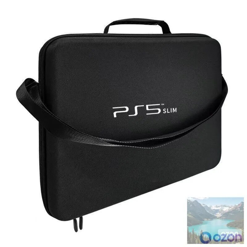 Кейс для консоли Playstation 5 Slim чехол для приставки PS5 slim сумка для геймпадов и аксессуаров ПС5 слим Dexgame, черная