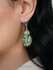 Серьги, нефрит, серый, зеленый