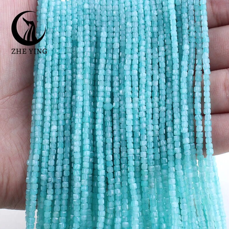 Кубические бусины 57. Amazonite Rare 2.5mm(About 150pcs)