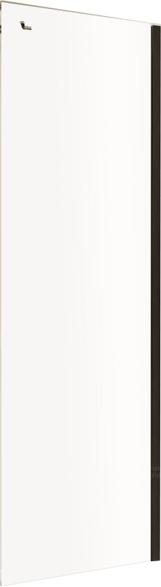 Шторка на ванну RGW Скринс- Шторки на ванну (Screens) SC-056-8-B 40 см, неподвижная, прозрачная, стеклянная, с черным профилем, матовым, душевое огражден