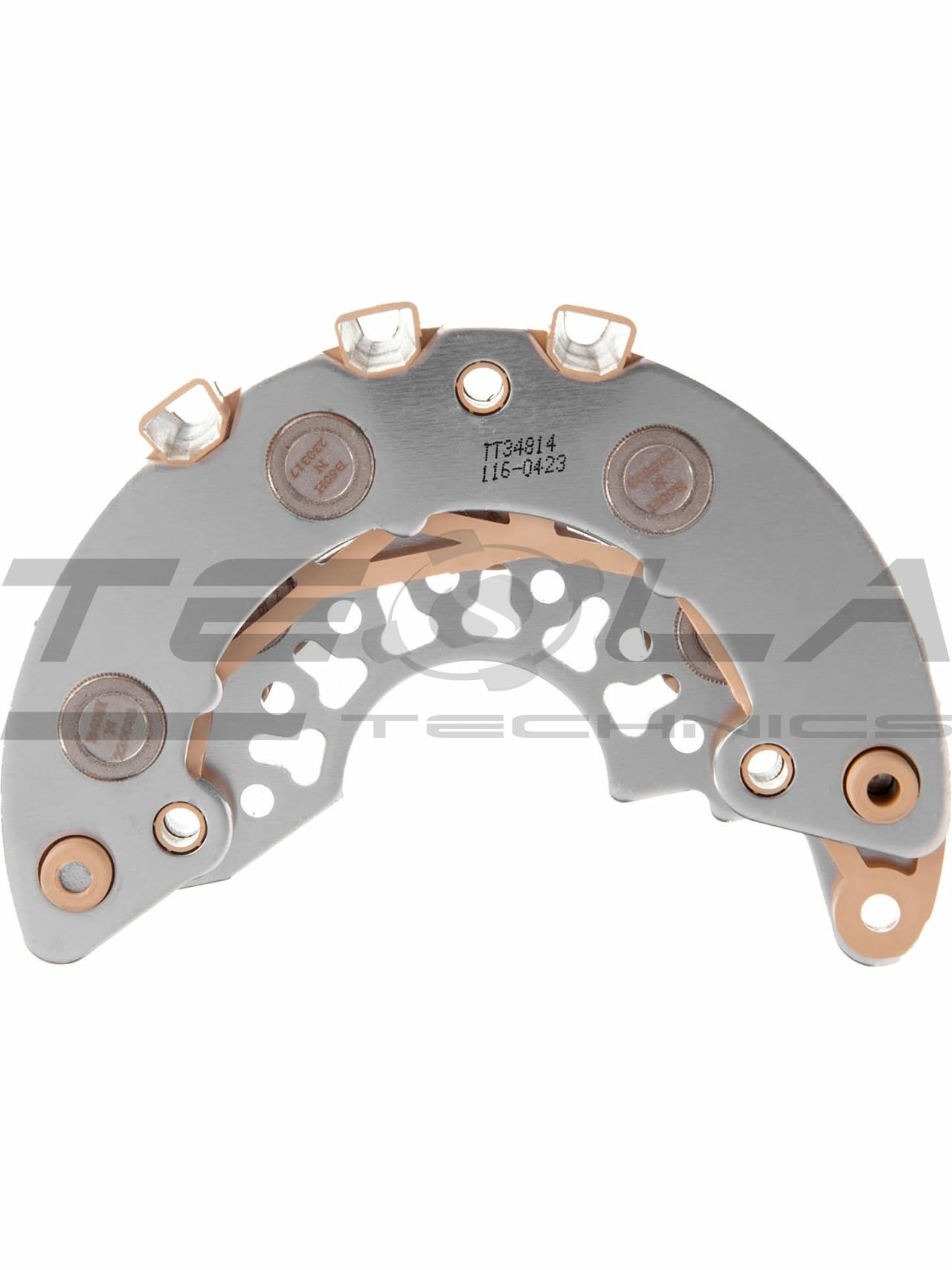 Диодный мост генератора Tesla Technics для SSANGYONG Actyon, Actyon 200, Kyron, Rexton, Rodius, 12 В (TT34814)