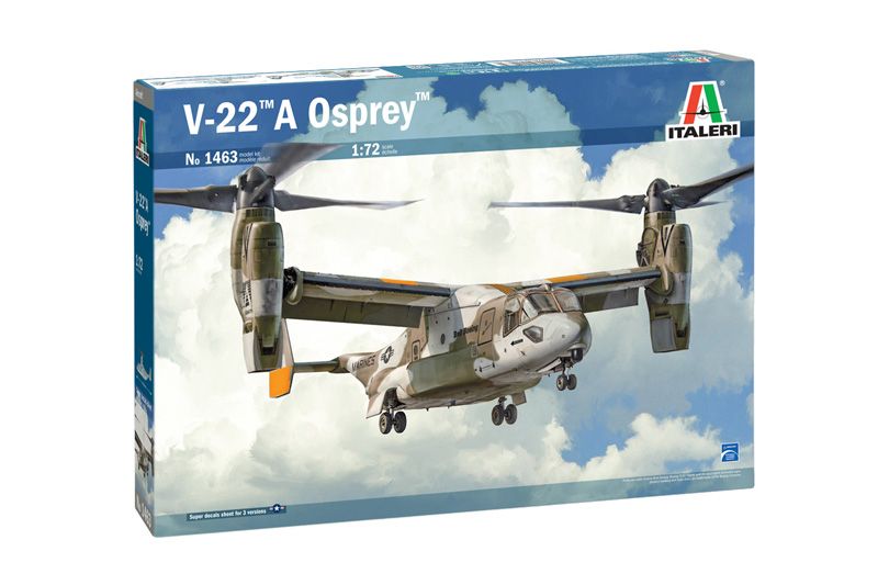 Модель самолета сборная конвертоплан V-22 osprey Масштаб 1/72 (24,3 см) Italeri Арт.1463ИТ