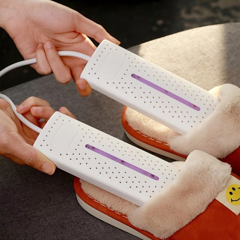 Умная USB-сушилка для обуви, сапог и носков 2 в 1, раздельная, с фиолетовым светом, легкая, портативная, постоянная температура, горячий воздух, белая