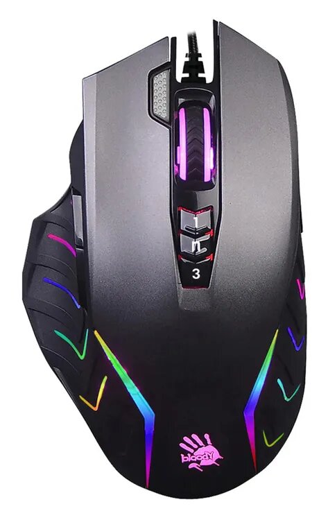 Мышь проводная A4TECH Bloody J95s, игровая, оптическая, USB, 8000dpi, серый