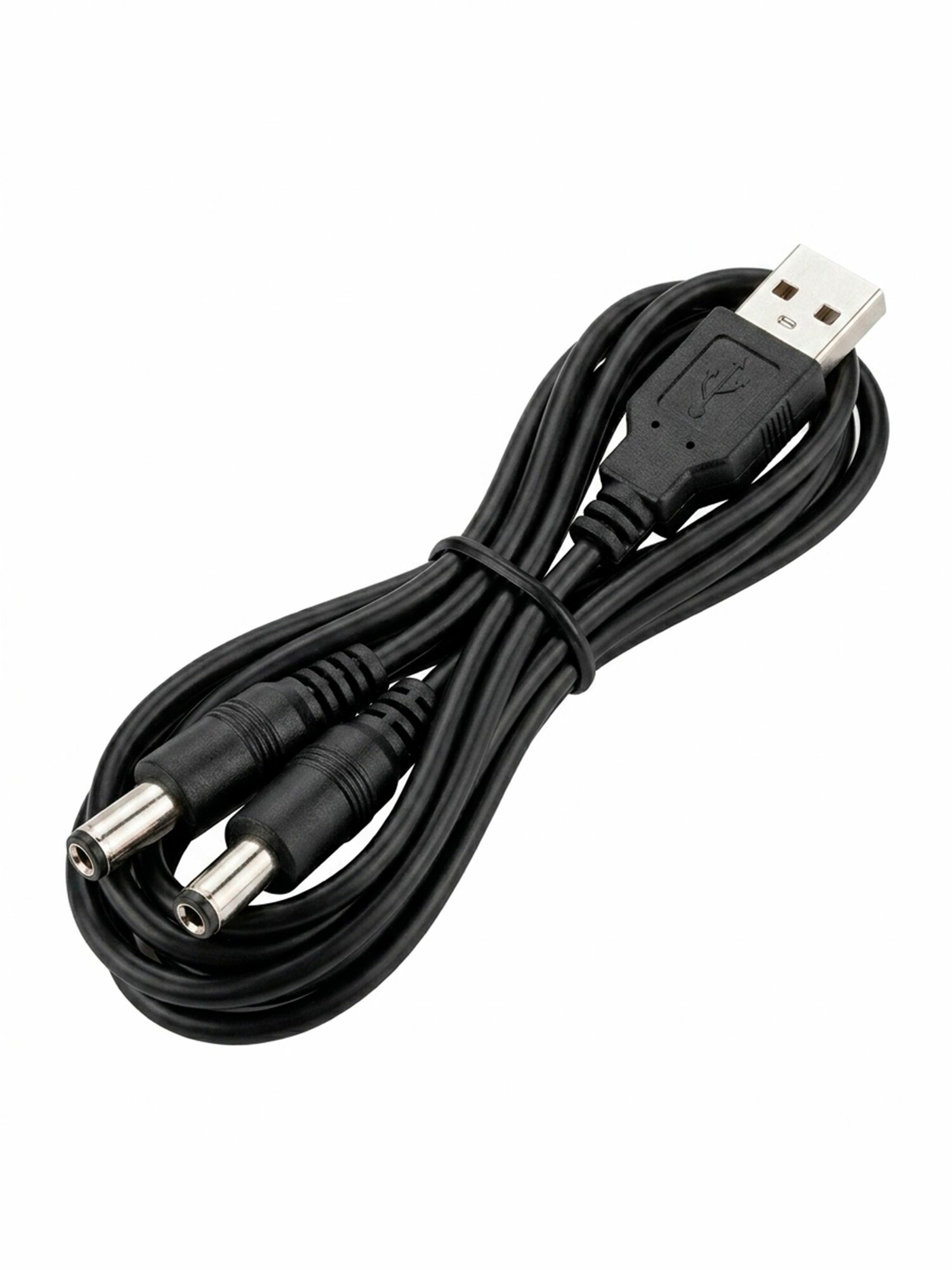 Кабель питания USB - DC штекер 5.5x2.1, двойной, 1.2 м