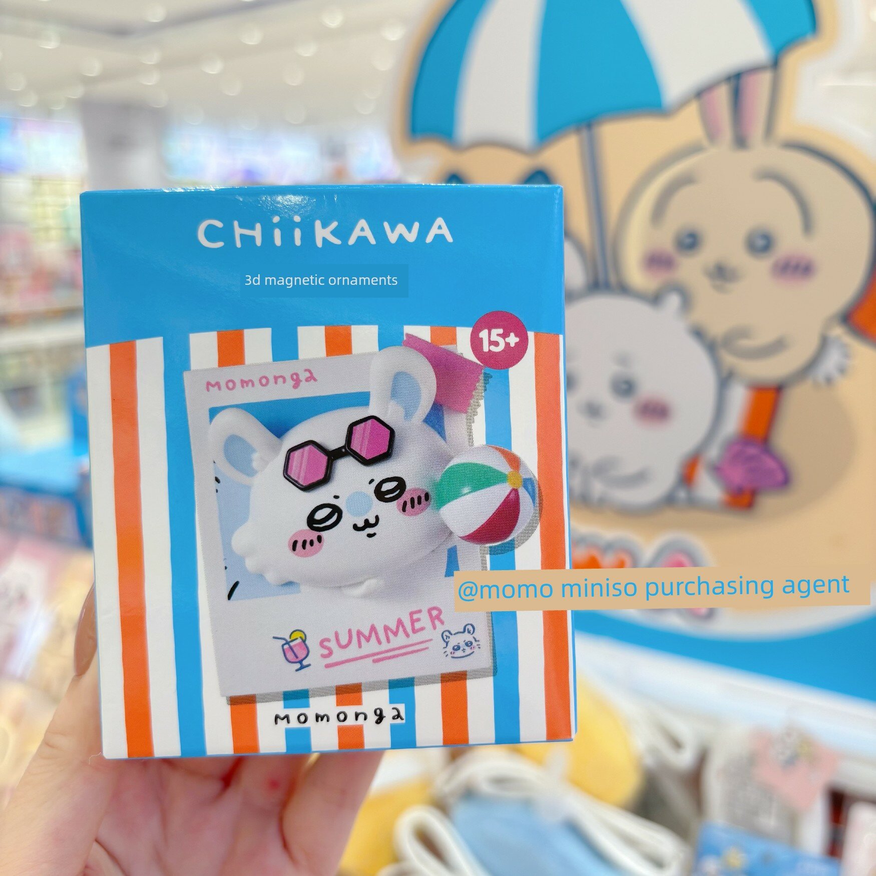 Магнит на холодильник Miniso Chiikawa, 3D фигурка Монга, мультяшный магнит для дома и офиса