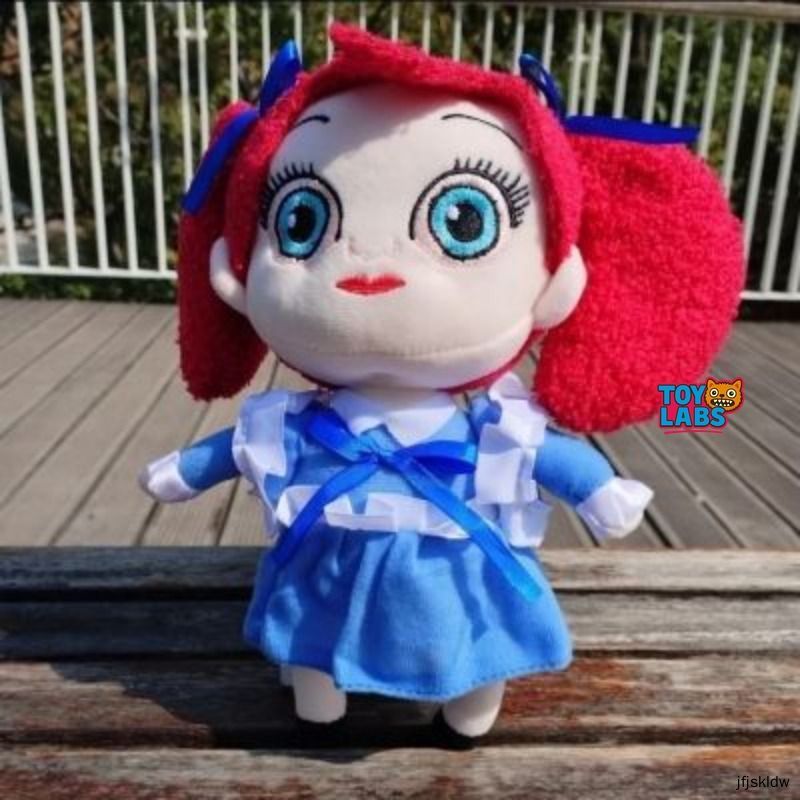 Мягкая игрушка (Поппи) (Poppy) из игры Poppy Playtime, плюшевая кукла с красными волосами и голубыми глазами, коллекционная
