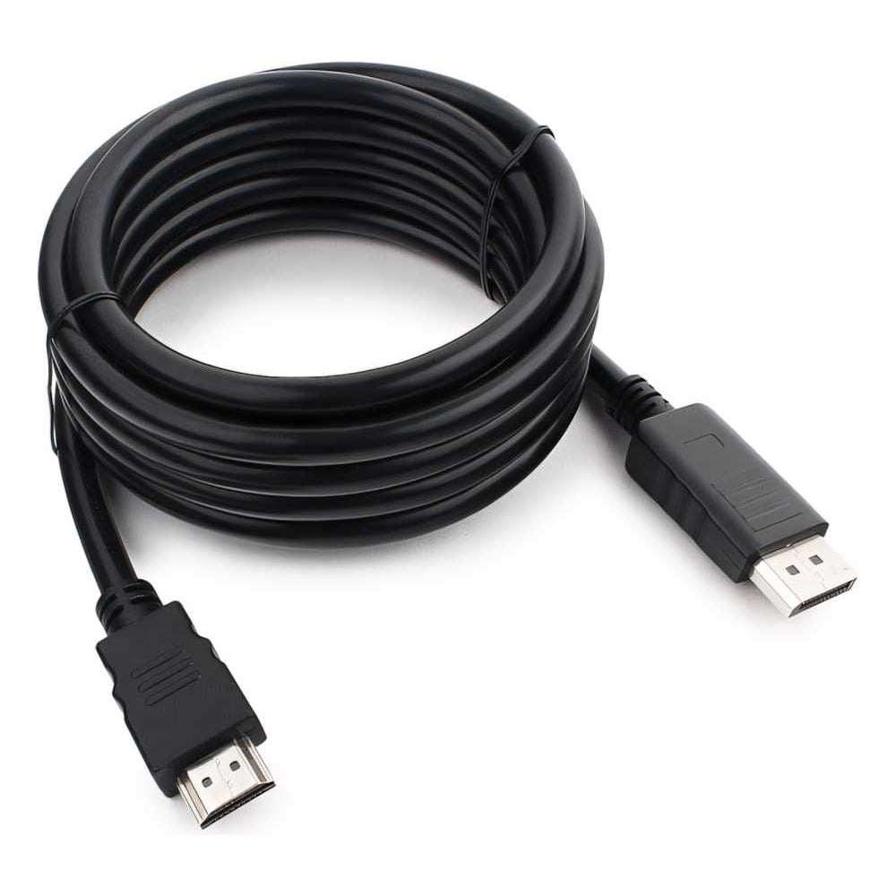 Кабель Cablexpert, DisplayPort-HDMI, 3м, 20M/19M, черный, экранированный, пакет, CC-DP-HDMI-3M