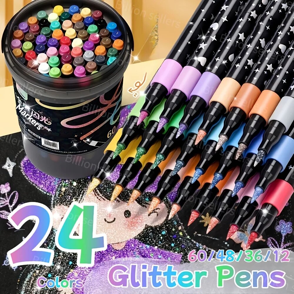 Маркеры Glitter Pens 24 цвета