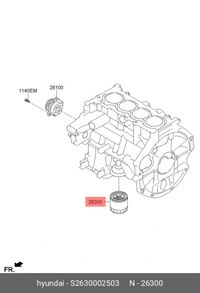 Масляный Фильтр Двигателя Org (Hyundai/Kia S2630002503)