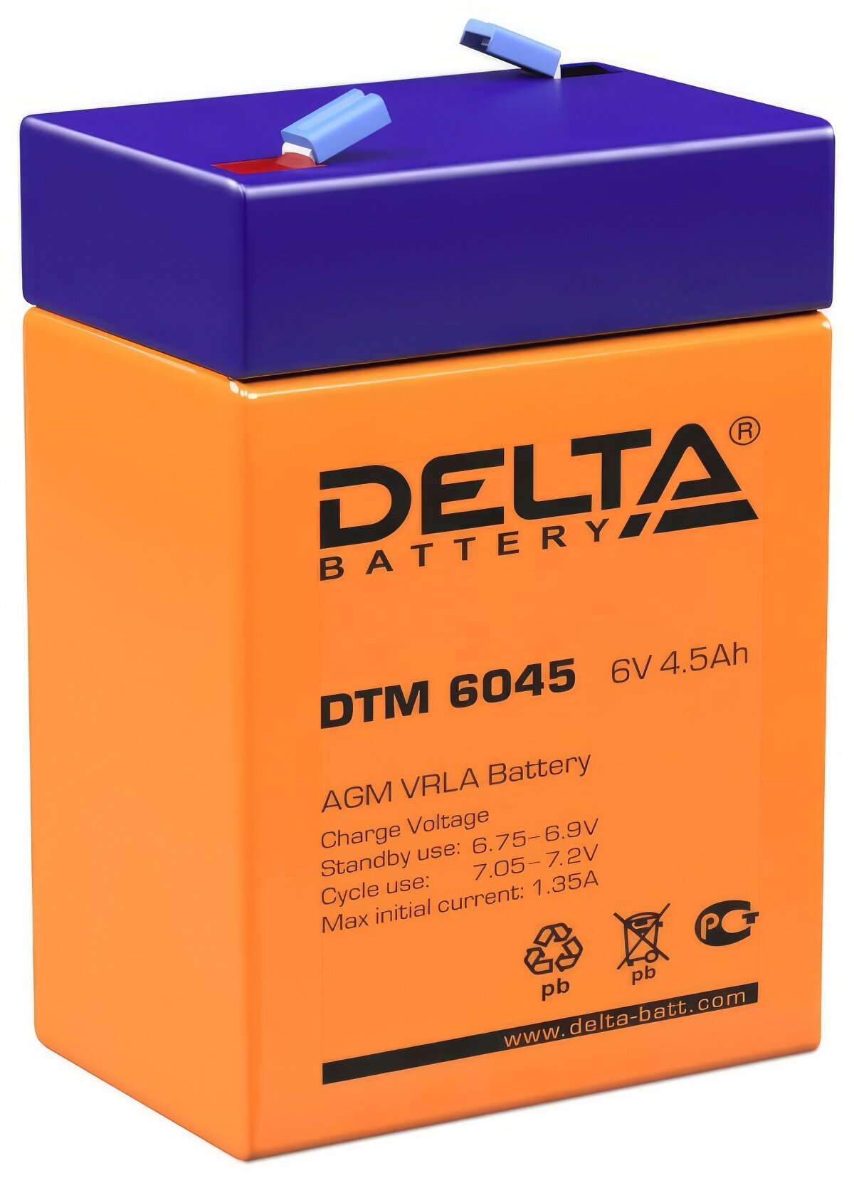 Батарея аккумуляторная Delta DTM 6045
