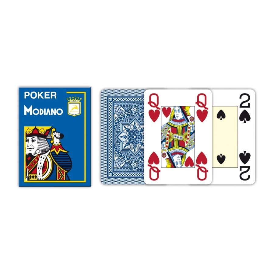 Настольная игра Modiano 4 Jumbo Index Poker, синий