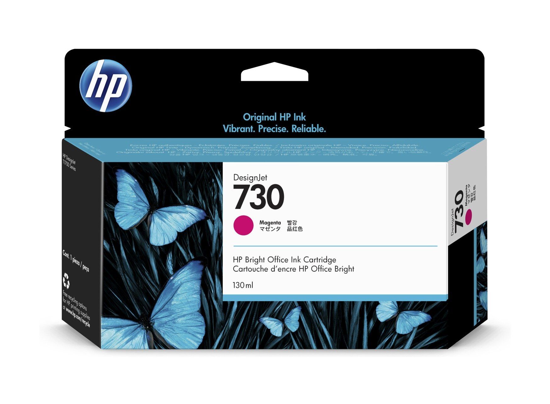 Картридж для струйного принтера HP 730 Magenta P2V63A, официальная гарантия