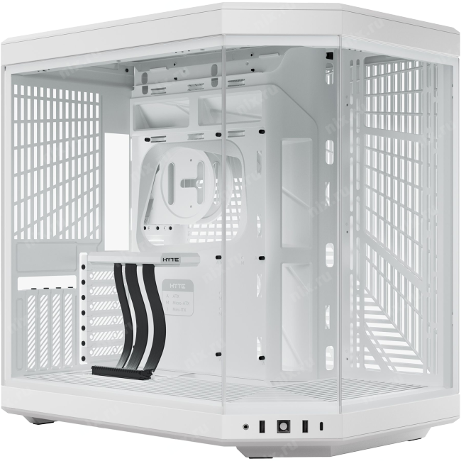 CS-HYTE-Y70-WW HYTE Корпус без блока питания/ Case HYTE Y70, Midi-Tower, TG, no fans, 2xUSB-A 3.2, 1xUSB Type-C, E-ATX