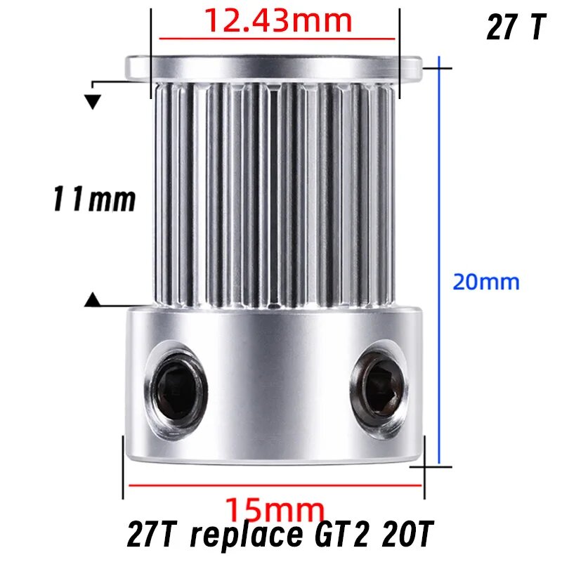 Ремень GATES 1.5GT для 3D-принтера Mellow 10, 27T 9 10mm Pulley