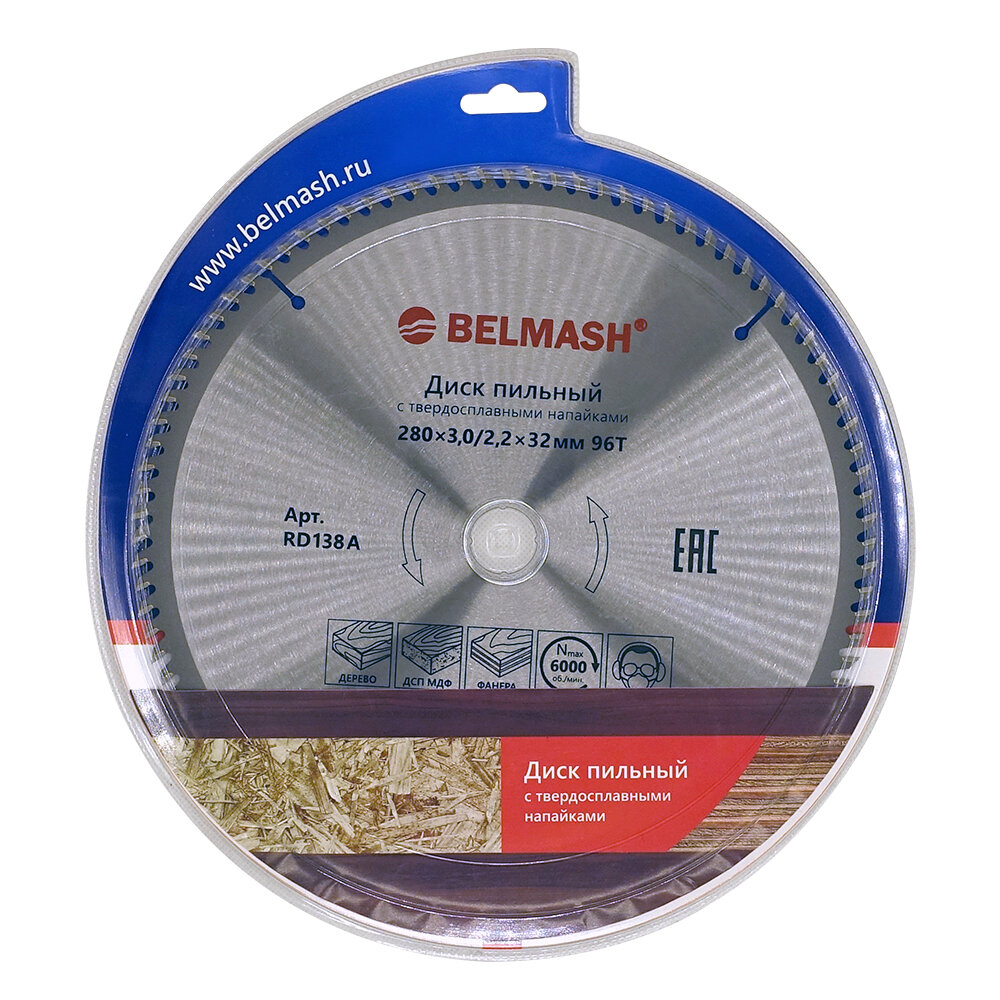 Диск пильный BELMASH 280x3/2,2x32/30, 96T RD138A