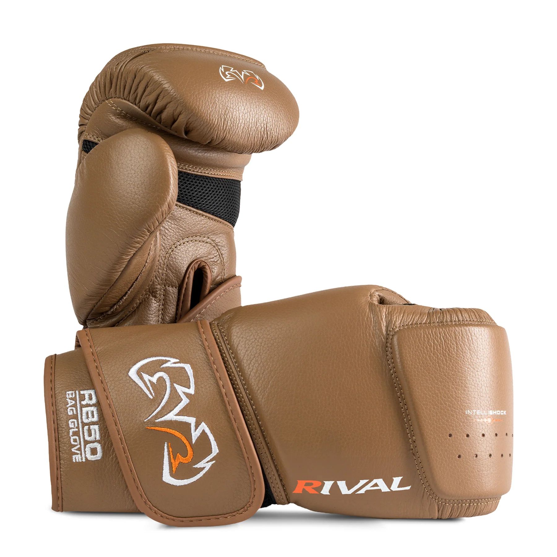 Перчатки снарядные RIVAL RB50 INTELLI-SHOCK COMPACT BAG GLOVES, размер M, коричневые