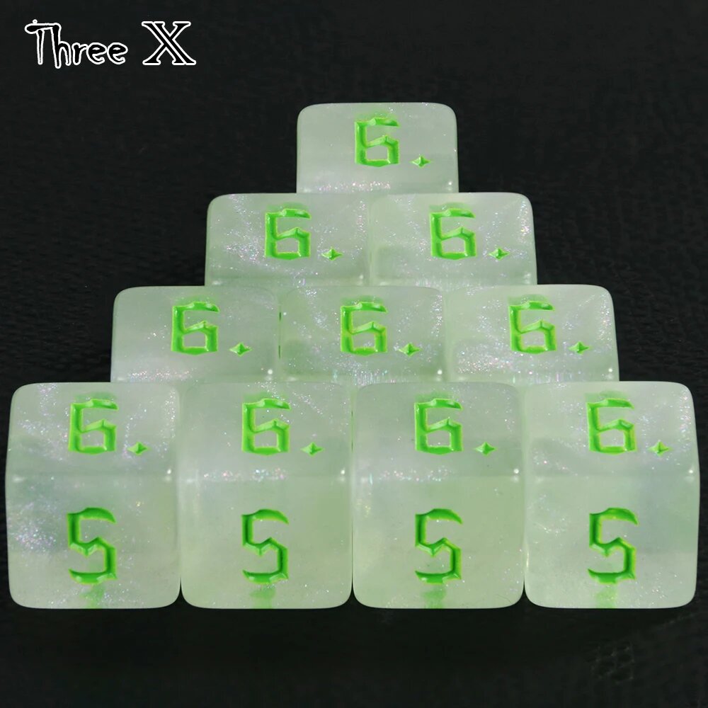 Набор кубиков D6 Three X, Цвет: A04, 10 шт.