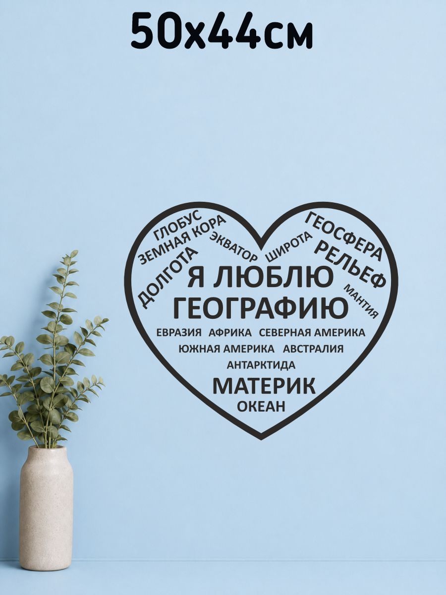 Наклейка на стену в школу География
