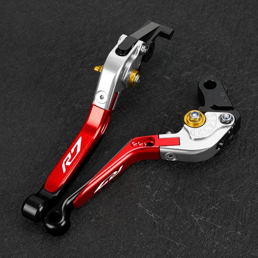 Мотоцикл для Yamaha YZF-R7 YZFR7 YZF R7 2022 2023 2024, рычаги тормозной Красный, R7 2022-2023
