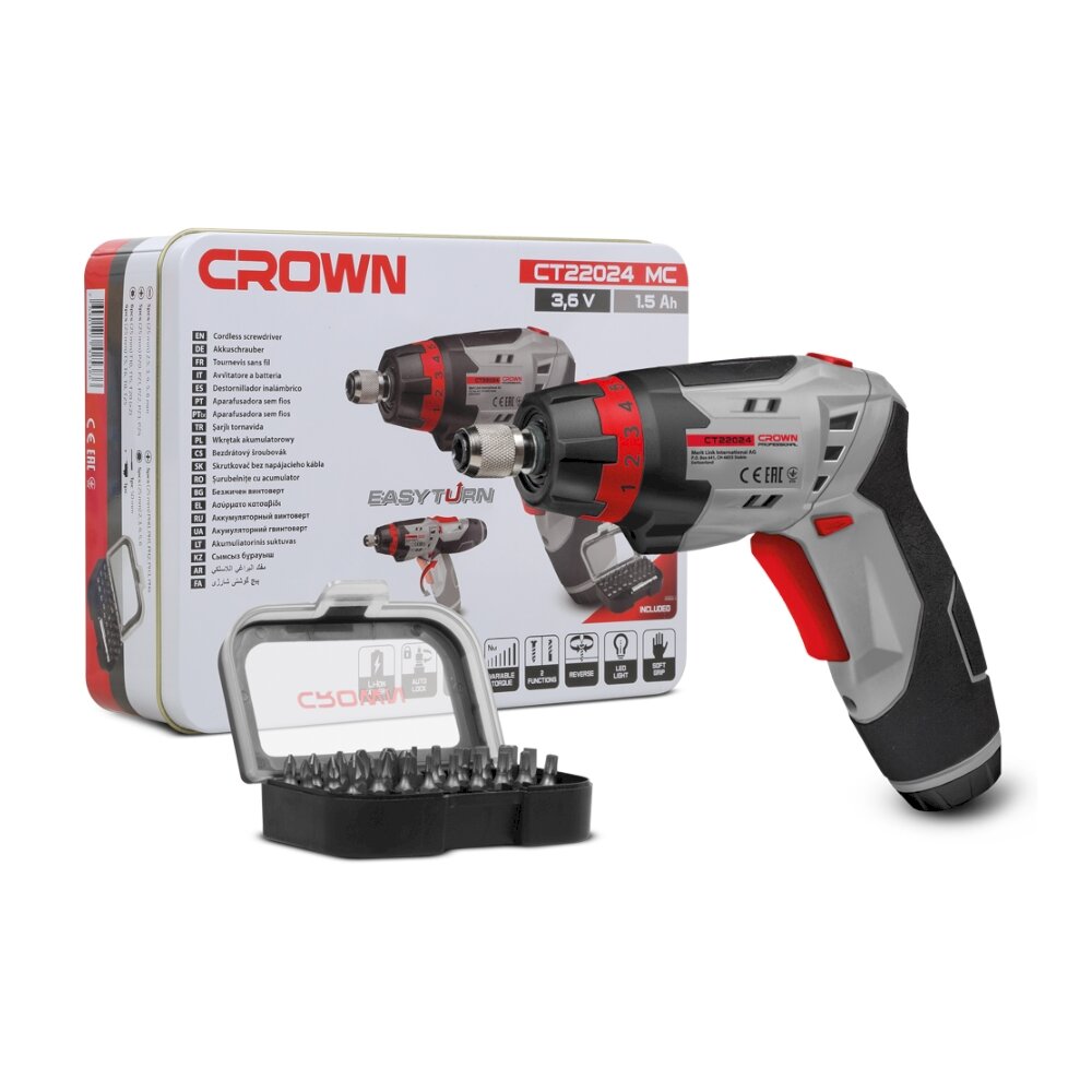 Аккумуляторный шуруповерт CROWN CT22024 MC