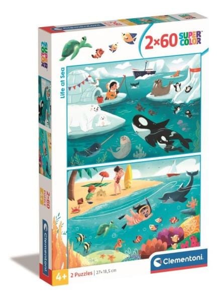 Пазл Clementoni Super Color Life at Sea, 2x60 элементов, 27x18,5 см