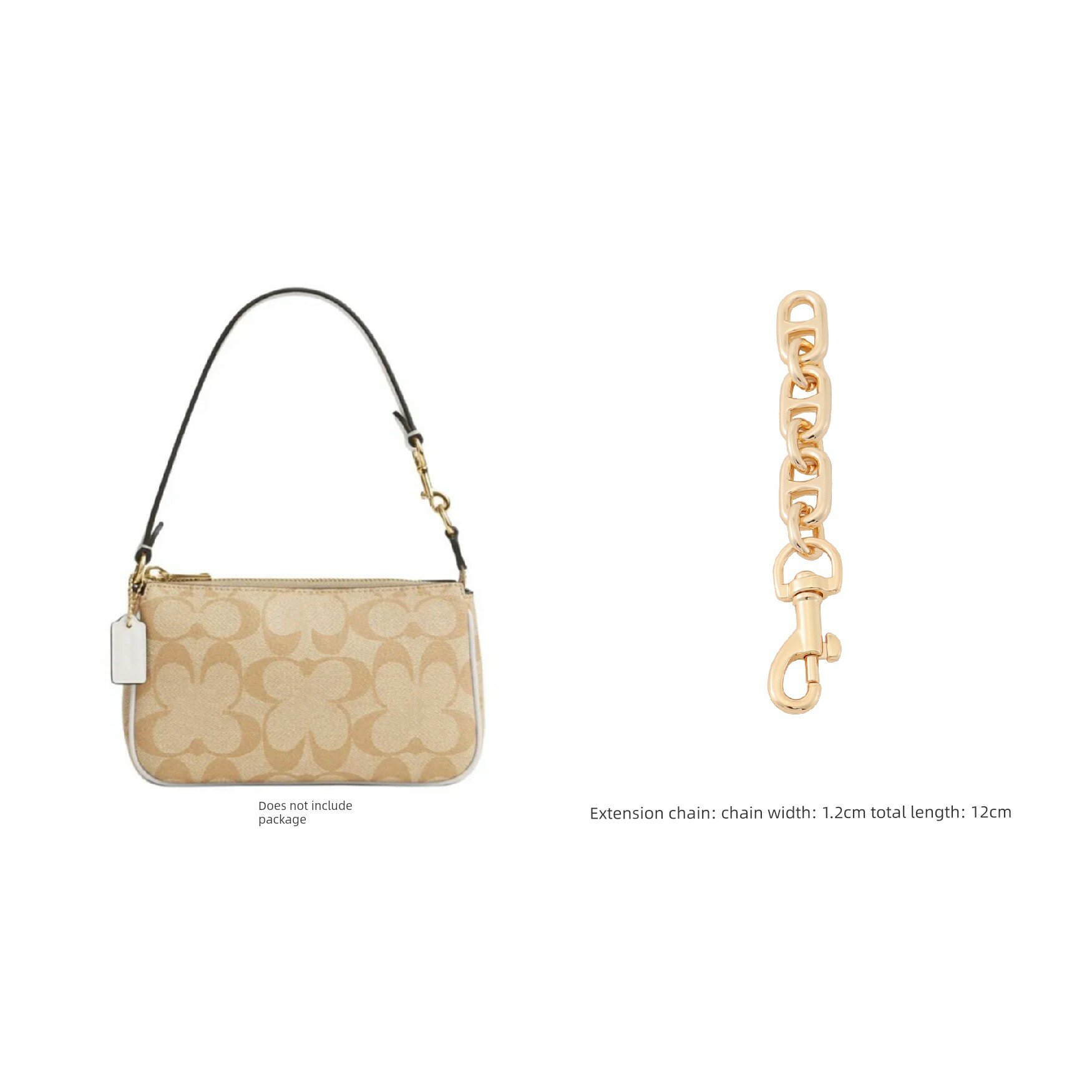 Цепочка-удлинитель для сумки Coach Nolita с декором в виде свиной морды