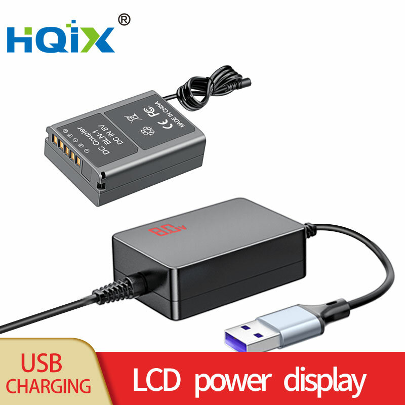HQIX для OLYMPUS PEN-F E-M1 E-P5 E-M5 E-M5 MarKⅡ OM-D камера BLN-1 Виртуальная батарея USB Power Ad
