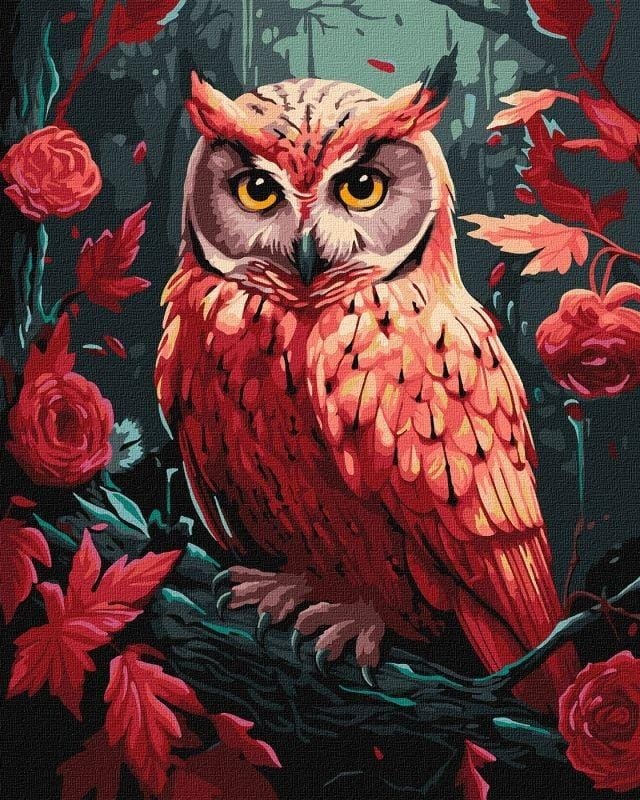 Набор для рисования Ideyka рисование по номерам "Цветная сова", 40x50 см